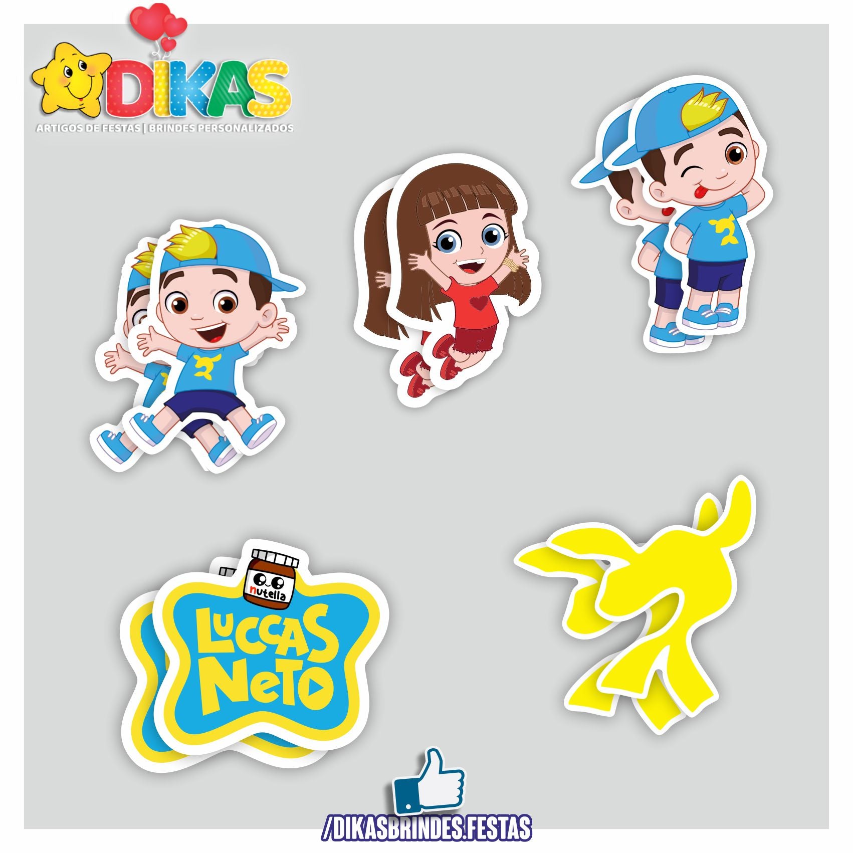 APLIQUES PEQUENOS - LUCCAS NETO – dikasbrindes