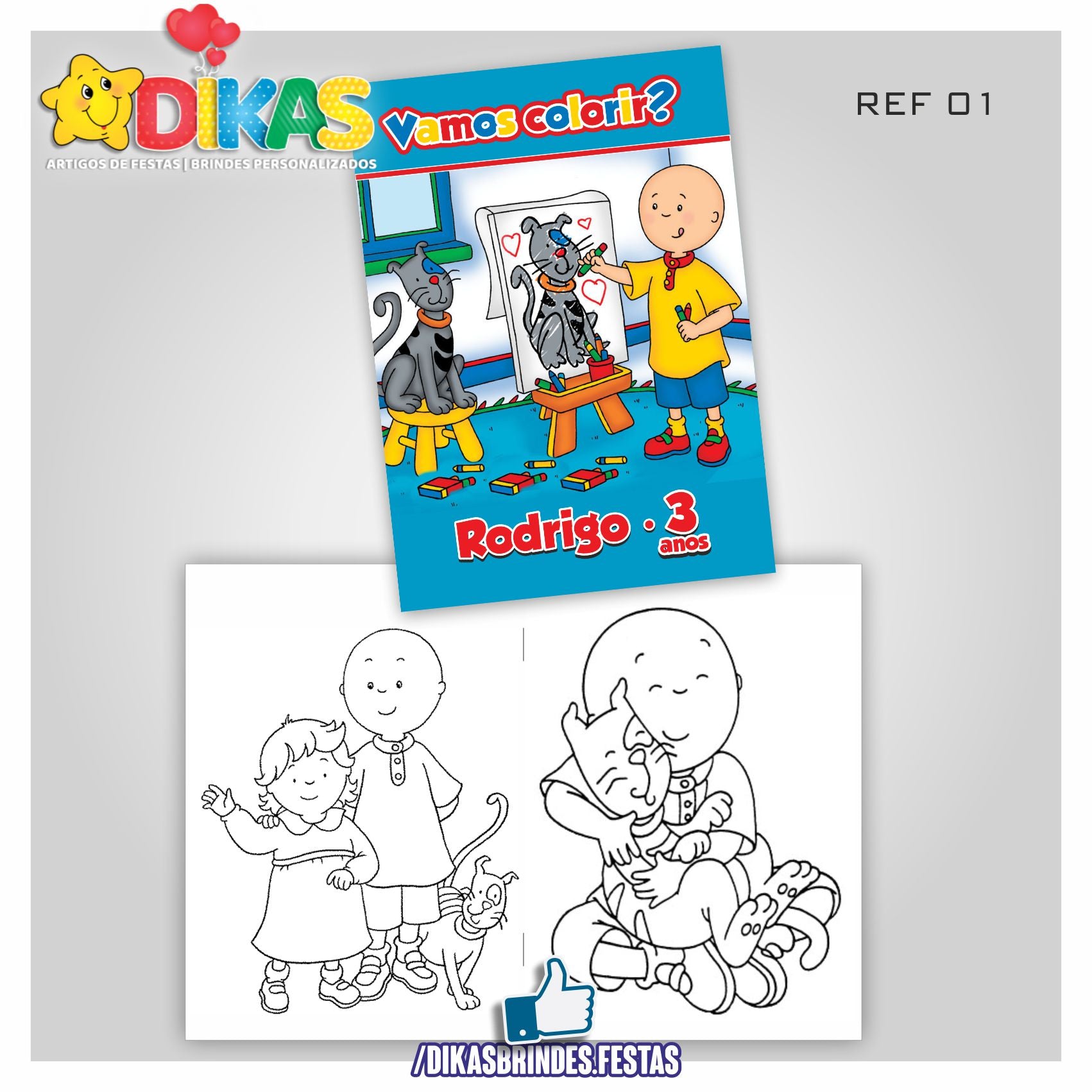 LIVRINHO PARA COLORIR - RUCA – dikasbrindes