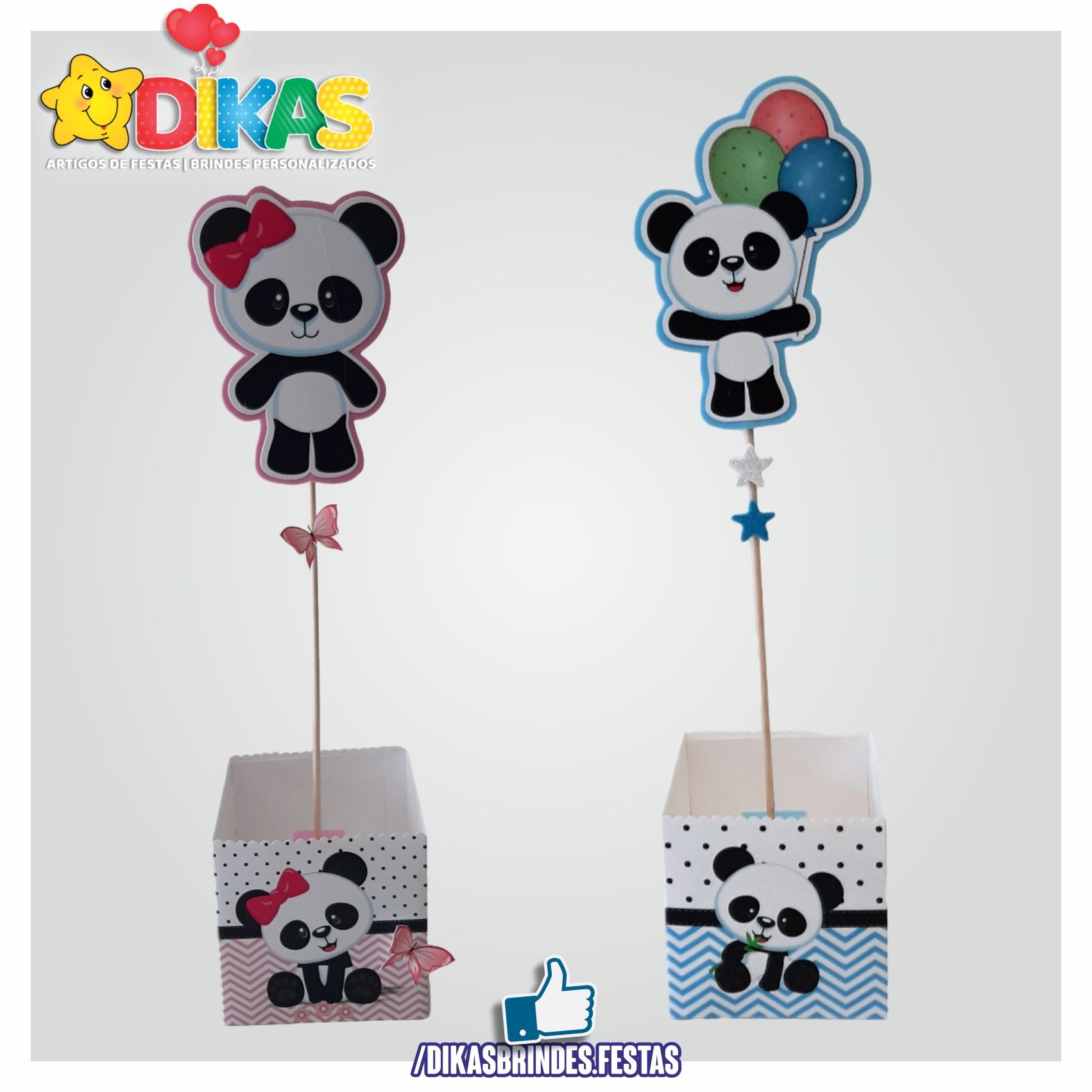 CENTRO DE MESA ARTESANAL - PANDA BEBÉ – dikasbrindes