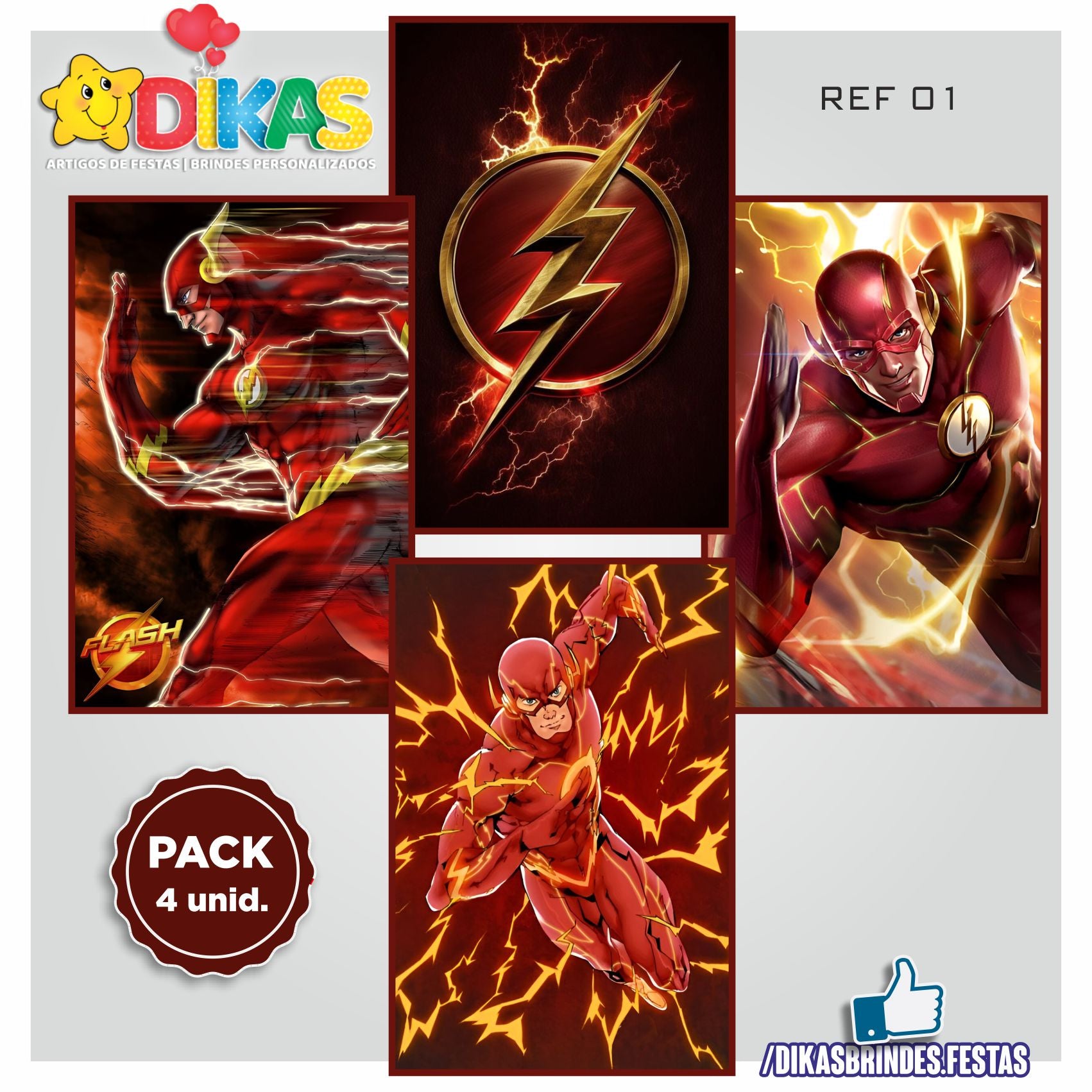 CARTAZES P/ DECORAÇÃO DE PAREDE -THE FLASH – dikasbrindes