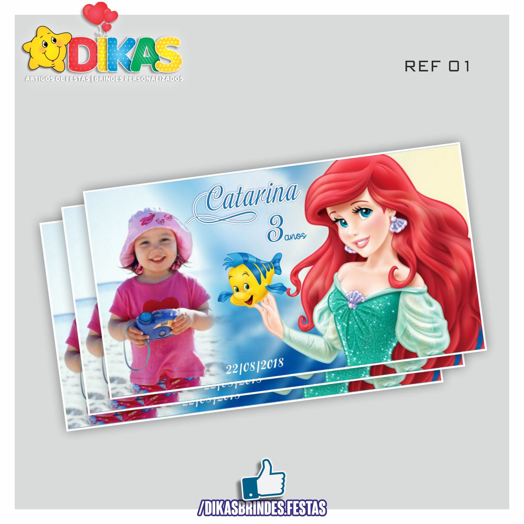 IMAN PERSONALIZADO - PEQUENA SEREIA – dikasbrindes