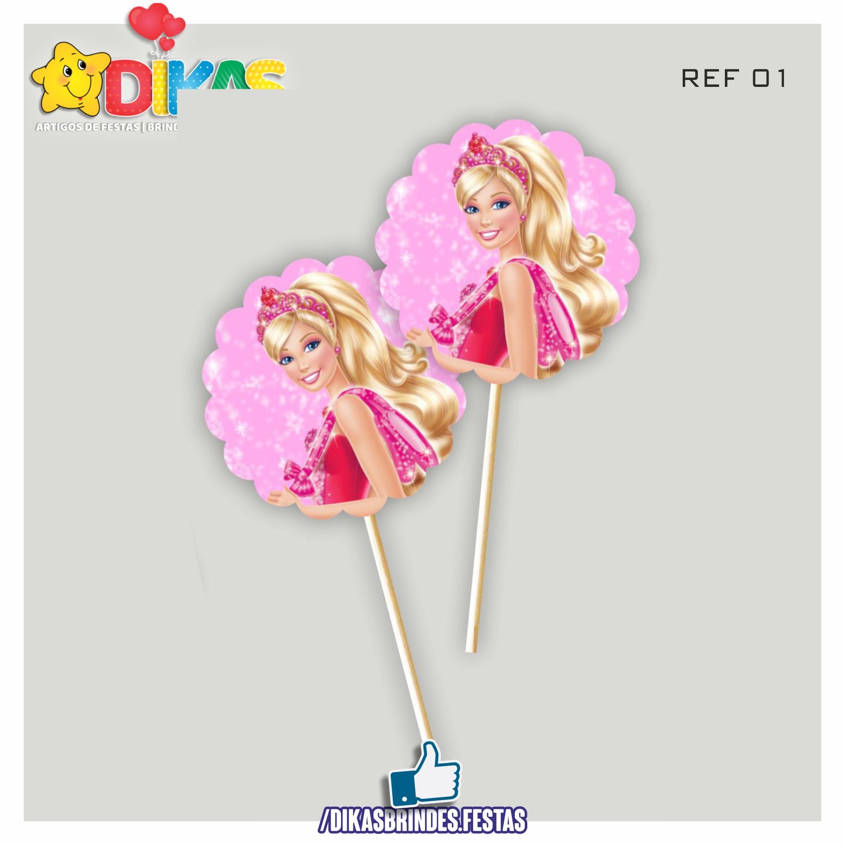 TOPPERS SIMPLES - BARBIE – dikasbrindes