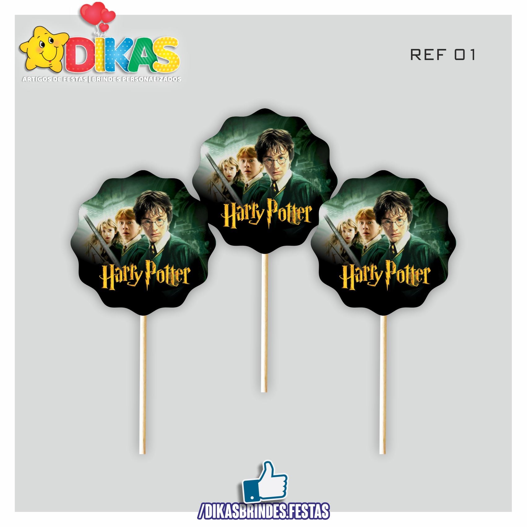 TOPPERS SIMPLES - HARRY POTTER – dikasbrindes