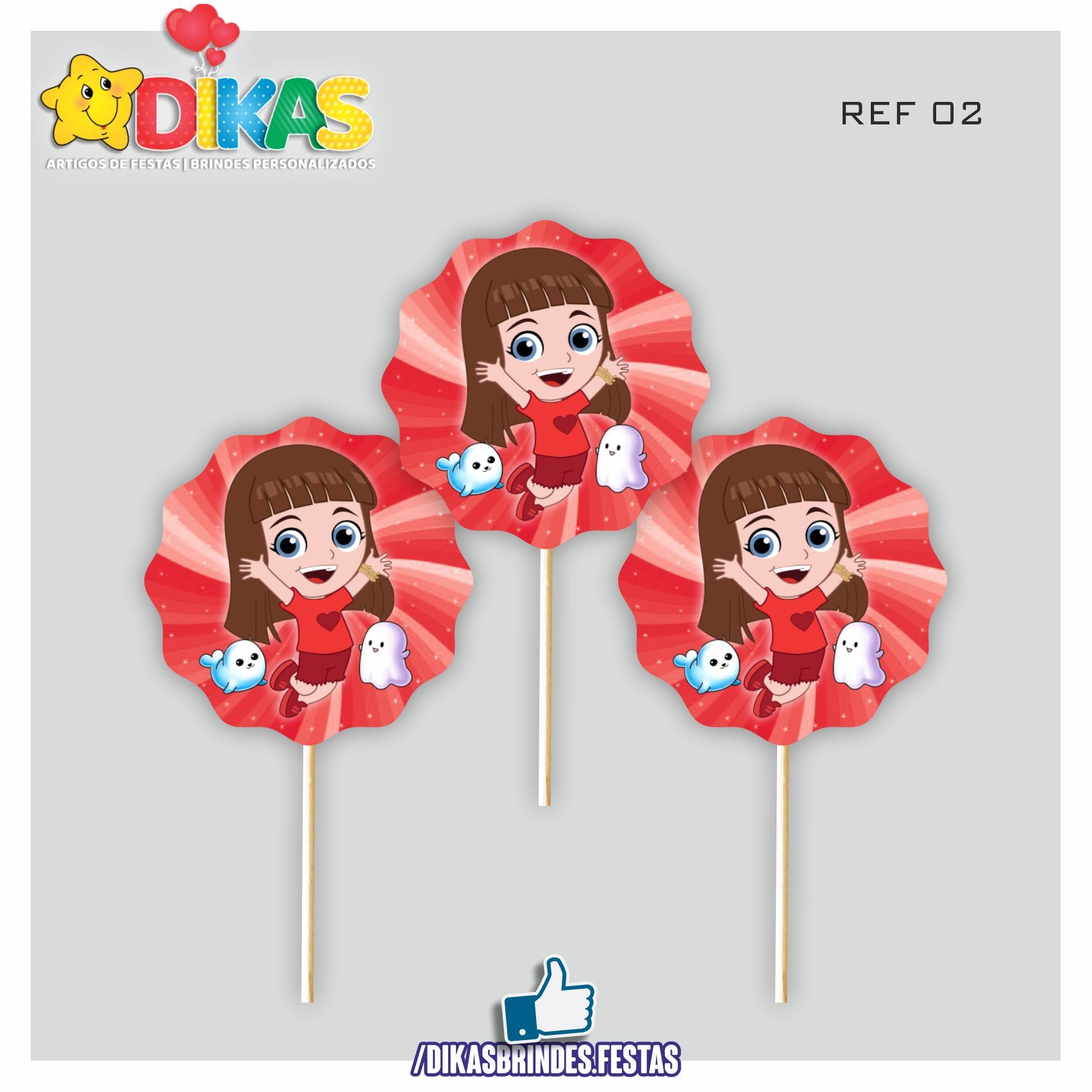 TOPPERS SIMPLES - LUCCAS NETO – dikasbrindes