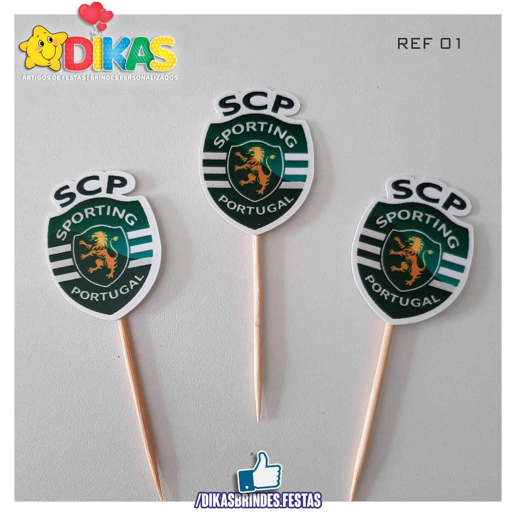 TOPPERS SIMPLES - FUTEBOL SPORTING – dikasbrindes