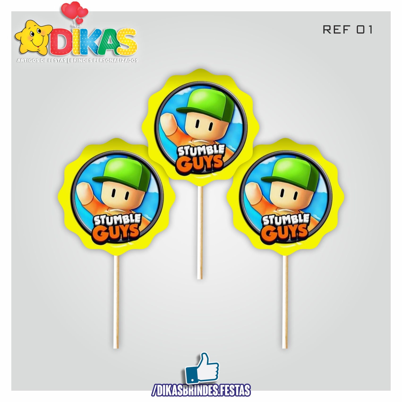 TOPPERS SIMPLES - STUMBLE GUYS – dikasbrindes