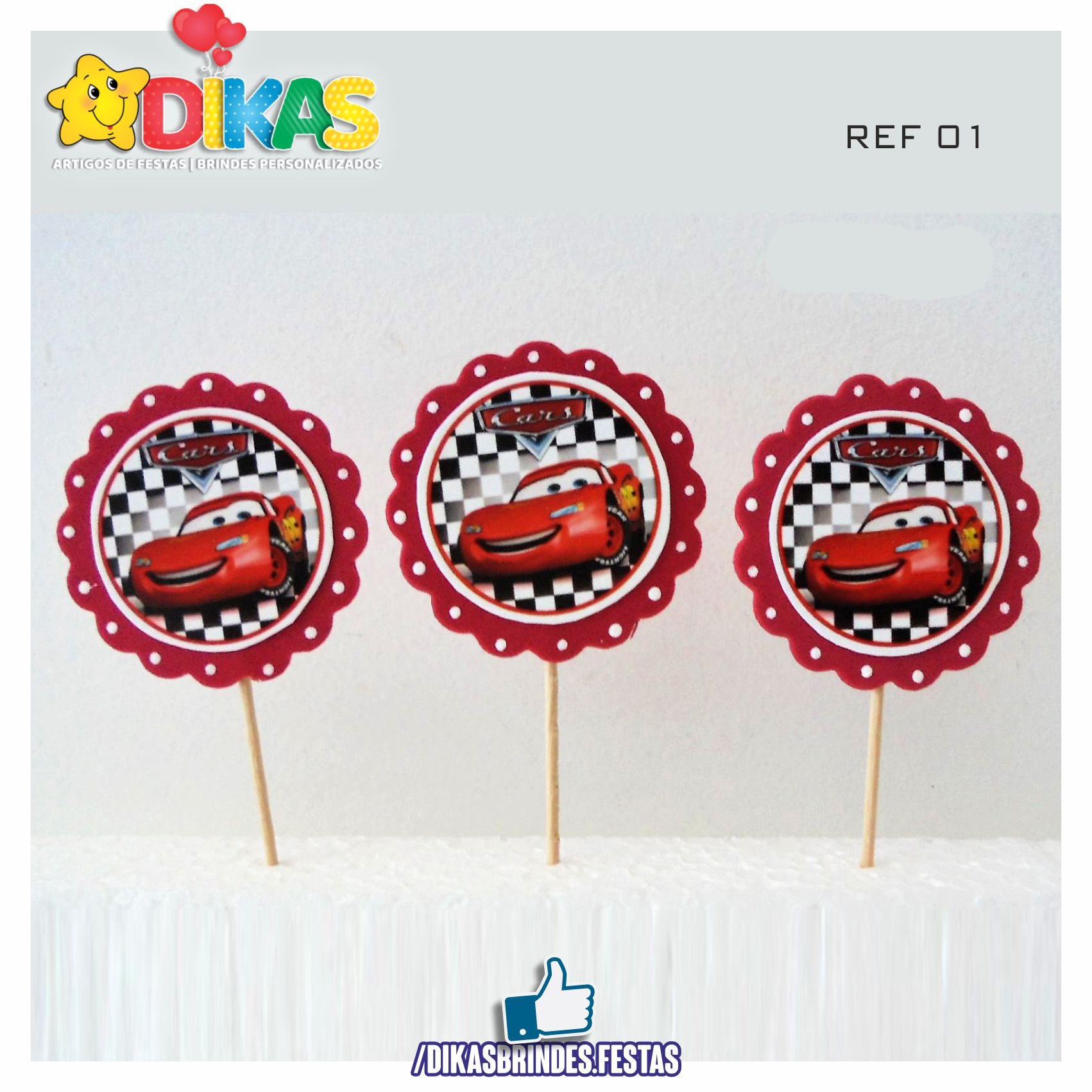 TOPPERS ARTESANAL - CARS – dikasbrindes